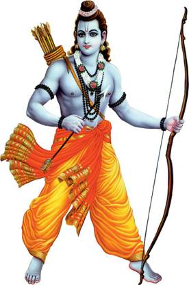 Masstone 60 cm God Jai Shree Ram Religious God wall Sticker Self ...