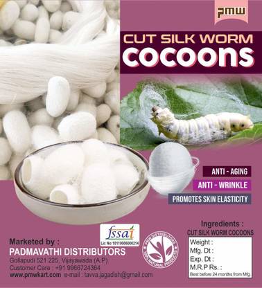 PMW Natural Silk Worm Cocoons - Pack Of 100 - Silk Cocoons - Natural ...