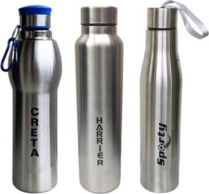 Shopcrate Stainless Steel Water Bottle Combo Set | Pack of 3 | 1000ml ...