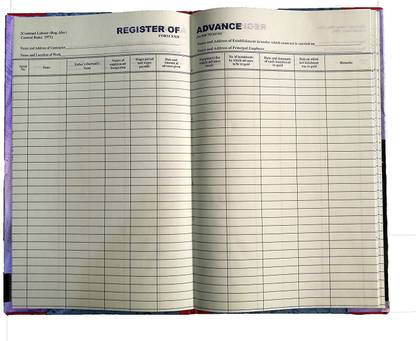 LRS Register of Advances Made to Employed Person 1-Part Register Price ...