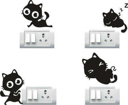 BALKRISHNA WALL STICKER 12 cm switchboard sticker Self Adhesive Sticker ...