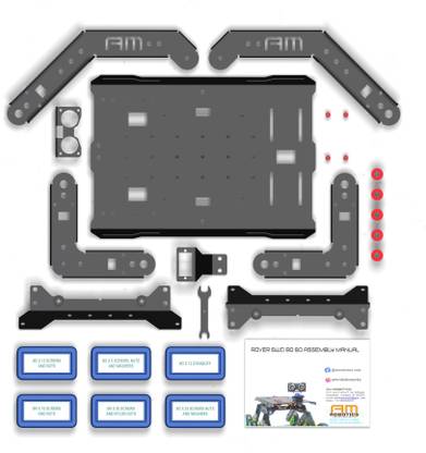 AM ROBOTICS Rocker Bogie Mechanism Metal 6 Wheel Drive Chassis for DIY ...