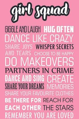 Wall Poster for Girls Room|Girl Squad|Interior Wall Poster|Poster For ...