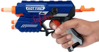 TOYTALES Hot Fire Gun for Boys with 10 Safe Soft Foam Bullets, Light ...