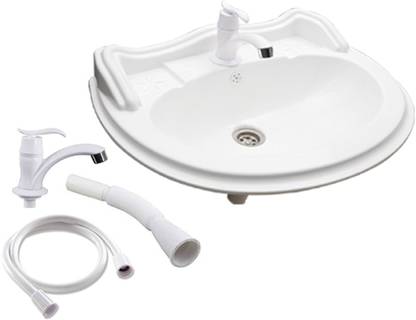 RFL Plastics Shine Deluxe Plastics Basin (White) -S with Connecting ...
