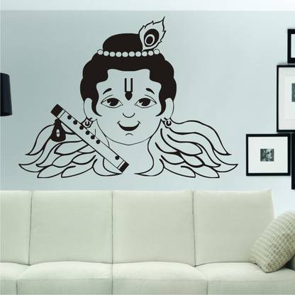INDIA WALL STICKER 59 cm India Shri krishna wall sticker Removable ...