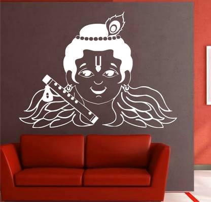 INDIA WALL STICKER 59 cm India Shri krishna wall sticker Removable ...