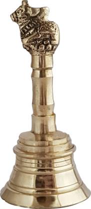 Divya Mantra Ghanti For Pooja Puja Brass Hand Bell Mandir Nandi Ghanta ...