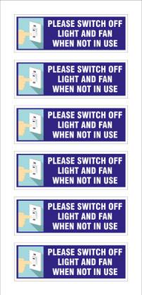 Color Crafts 30.48 cm Please Switch Off Lights When Not In Use Sign ...