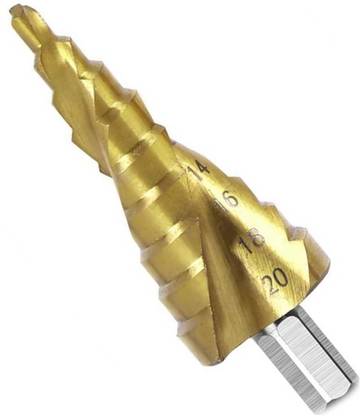 Inditrust Heavy duty Spiral Step Drill bit 4-20mm (Pack of 1pc) Price ...