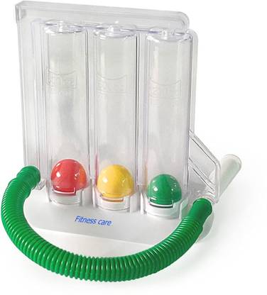 FitnessCare Deep Breathing Spirometer Respiratory Lung Exerciser with 1 Tubes (Spirometer) - 3 ...