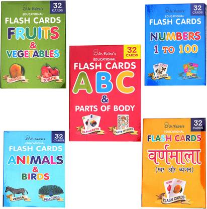 Jr. Kalra's Flash Card Including Animals & Birds, ABC & Parts of body ...