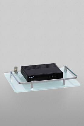 Kaaple 12x9” Clear Frosted With Brass Rail Patti Glass Setup Box Stand ...