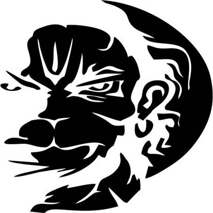 Artistic Media 31 cm Hanuman Ji Wall Sticker Self Adhesive Sticker ...