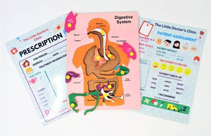 A And A Kreative Wooden Digestive System Puzzle Set With a Re-Writable ...