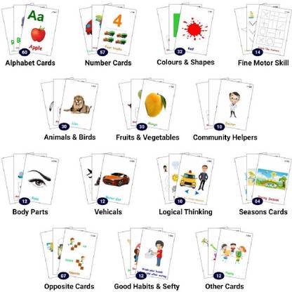 300+ Educational Flash Cards For Kids 2 To 4 Years Kids Learning Flash ...