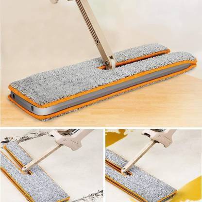 JYORESHA Flat Cleaning Mop, Self-Wringing Dry and 360 Degree Spin Hand ...