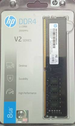 HP V2 DDR4 8 GB (Dual Channel) PC (2666MHz CL19 for Desktop (7EH55AA)) - HP : Flipkart.com