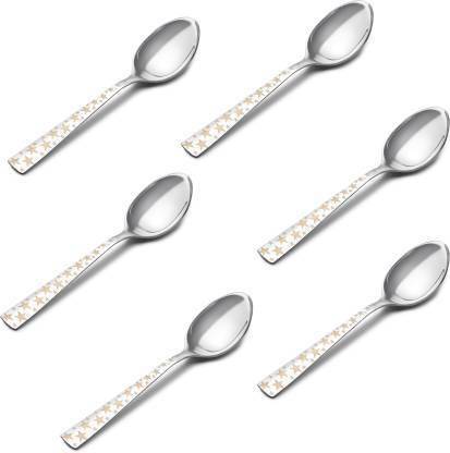 FORTUNE BLU Spoon Set with Star Handle Design/Stainless Steel Spoon Set ...