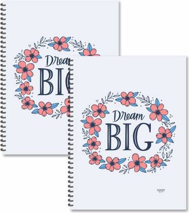 ESCAPER Dream Big Designer Registers A4 Size (Pack of 2 Units) | Spiral ...