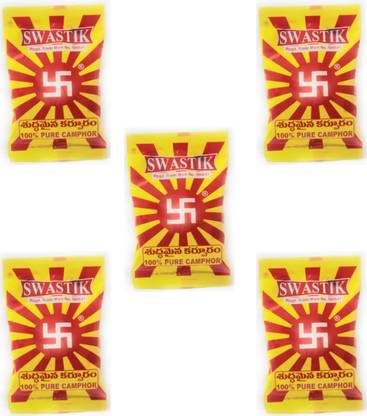SWASTIK Pure Karpooram- 100% Organic camphor- Camphor Tablets- Harathi ...