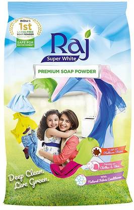 Raj Super White Premium Soap Powder Detergent Powder 5 kg Price in ...