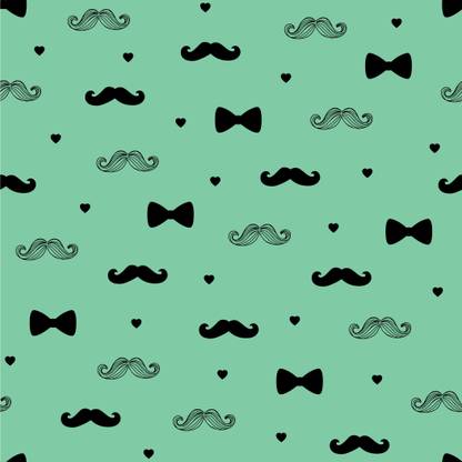 Paper Pep Green Moustache Print Gift Wrapping Paper 19"X29" Pack of 10 ...