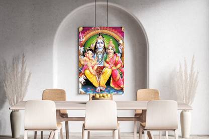 Bhagwan Shiv & Maa Parvati Sticker Poster|Shiv Pariwaar|Hindu Religious ...