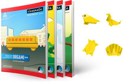 Classmate Origami Notebook -Single Line, 190 X 155mm Regular Notebook ...