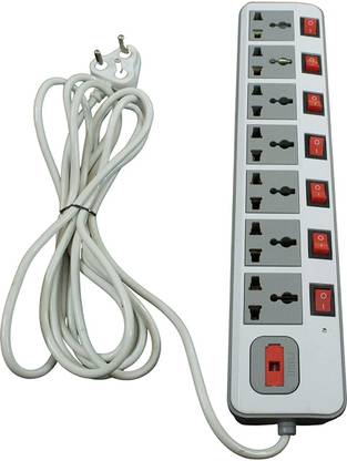 Fuzion Plus 10 Amp Extension Board 7+7 Multi Plug Power Strip 2 Meter ...