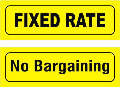 signEver Fixed Rate Sorry No Bargaining Thanks Sign Board For Factory ...