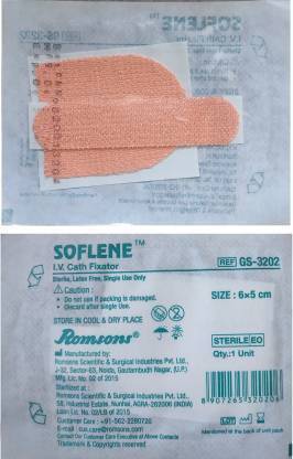 Romsons SOFLENE Elastic Adhesive I.V. Cannula Fixator Tape First Aid ...