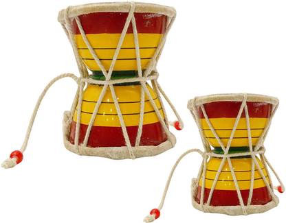 MGP Fashion Wooden & Leather Classical Indian Folk Dumroo / Damroo ...