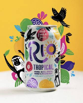 Rio Lightly Sparkling Tropical Fruit Juice Soft Drink Imported 330ml ...