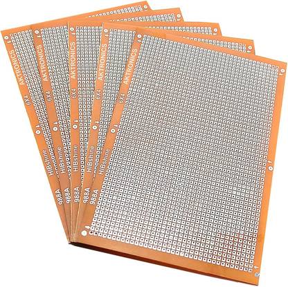 Scriptronics 6 X 4 CM PCB General Purpose Printed Circuit Board, Mini Zero PCB Board (Pack of 5 ...