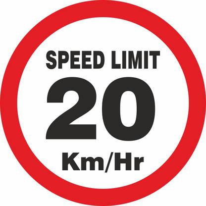 madhusigns Traffic Signboard- speed limit 20 km/hr signboard Emergency Sign Price in India - Buy ...