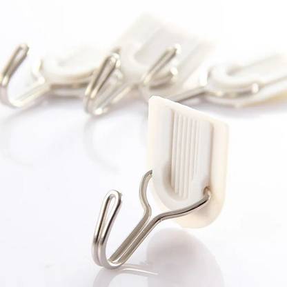 HFX Adhesive Wall Sticky Hooks Heavy Duty Utility Hook Transparent ...