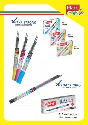 Flair x-tra strong extra dark 2b leads 0.9 mm 20 leads, 0.7mm 20 leads ...