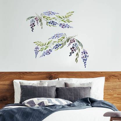 Asian Paints 66 cm Wisteria Flowers Removable Sticker Price in India ...