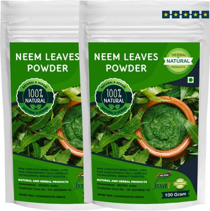 NATURAL AND HERBAL PRODUCTS Neem Powder For Skin Care, Eating, Fever ...
