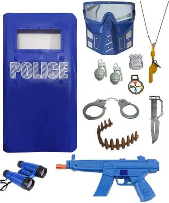 HALO NATION Kids Police Role Play Toy Kit | Policeman Pretend Play Set ...