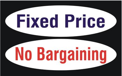 signEver Fixed Price No Bargaining Sign Board For Factory Lodges Banks ...