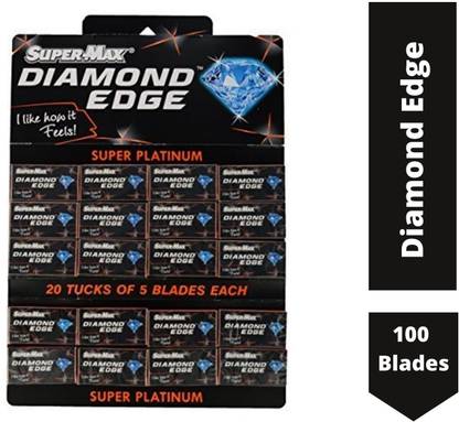 Supermax Diamond Edge Blade 20 Tucks of 5 Blades Each (100 Blades, Pack ...