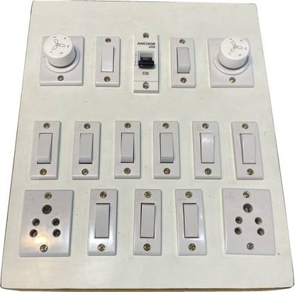 Hiken Heavy Duty Wooden Switch Board(11 Switches,2 Socket,2 Regulator ...