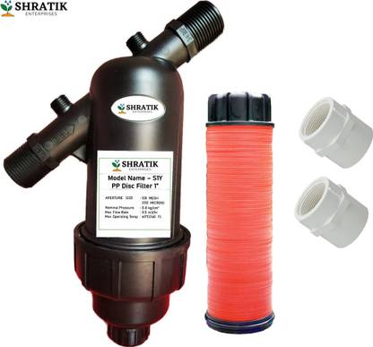shratik 1 Inch Disc Filter with 2 UPVC for Water Tank Filter Tap Mount ...