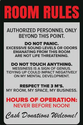 Quotation Wall Poster|Room Rules Poster|Wall Decorative|Poster For Room ...