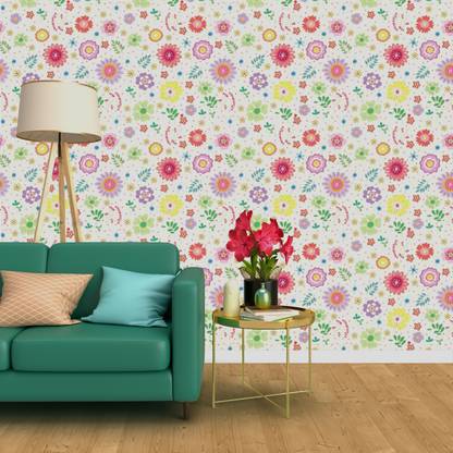 Imagine Printing Solutions Floral & Botanical Multicolor Wallpaper ...