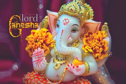 Lord Ganesha Sticker Poster|Religious Ganpati Bappa Sticker Poster ...