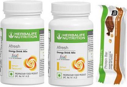 HERBALIFE AFRESH LEMON COMBO WITH PROTEIN BITE CHOCOLATE Energy Drink ...