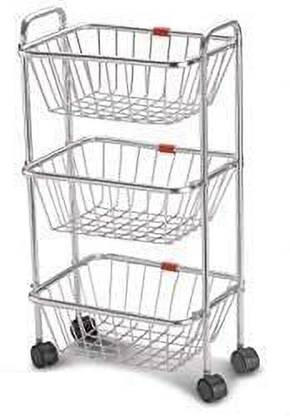 POZEX Heavy Stainless Steel 3 Layer Onion Potato Stand for Kitchen ...